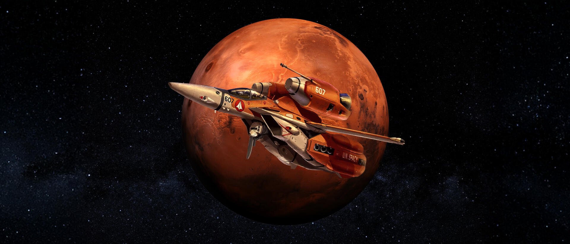 Macross × Robotech 4K: Valkyrie Over Mars