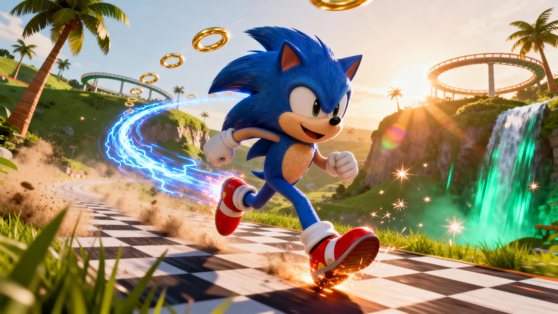 Sonic: Emerald Coast Sprint — 4K Ultra HD Wallpaper by QuantumCurator