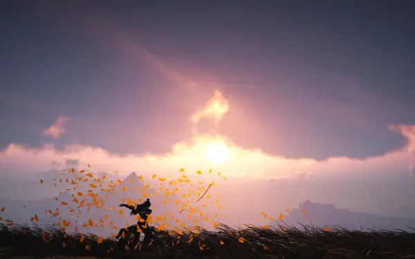 Where Winds Meet — 4K Ultra HD Wallpaper: Sunset Warrior