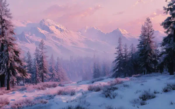 4K Ultra HD Winter Aesthetic — Snowlit Twilight Alley by robokoboto