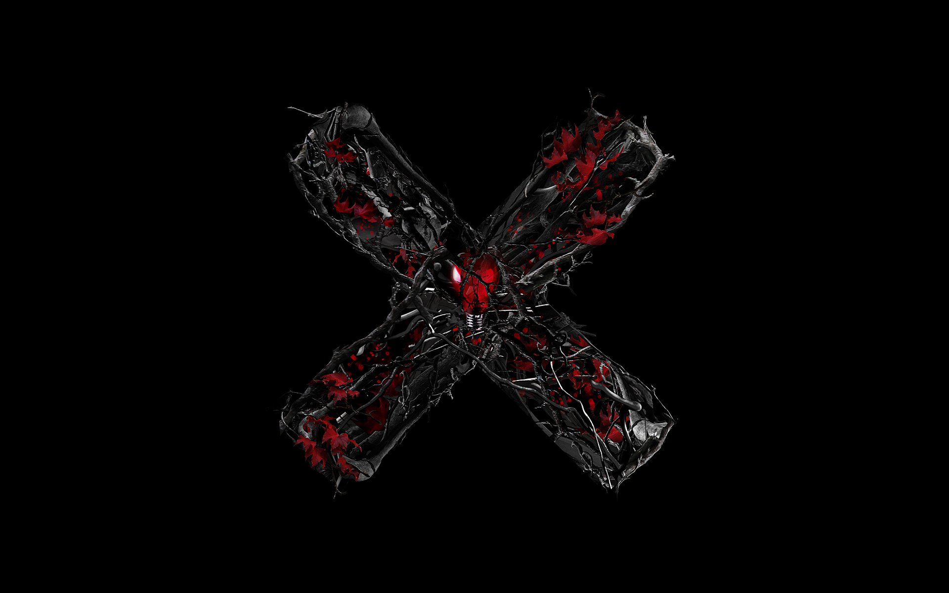 Dark Abstract Red X - HD Wallpaper by Justin Maller