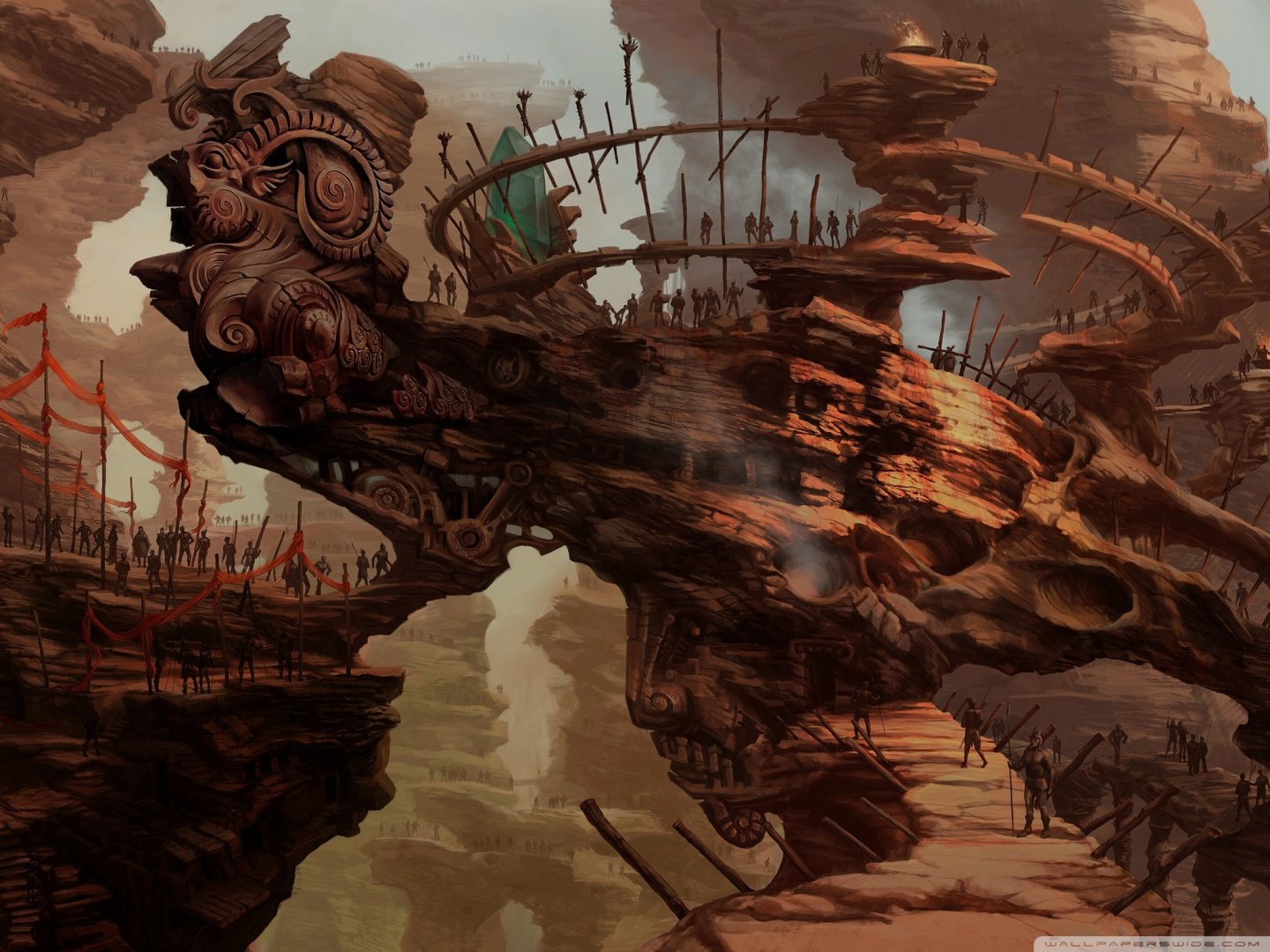 Epic Fantasy Landscape: HD Wallpaper of a Mythical World