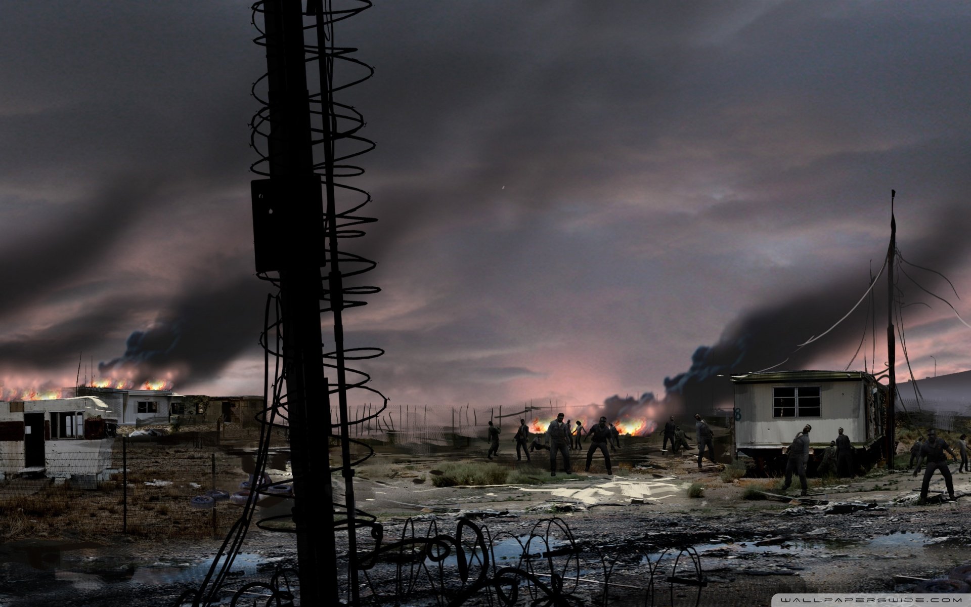 Left 4 Dead 2 HD Wallpaper: Intense Zombie Showdown Scene
