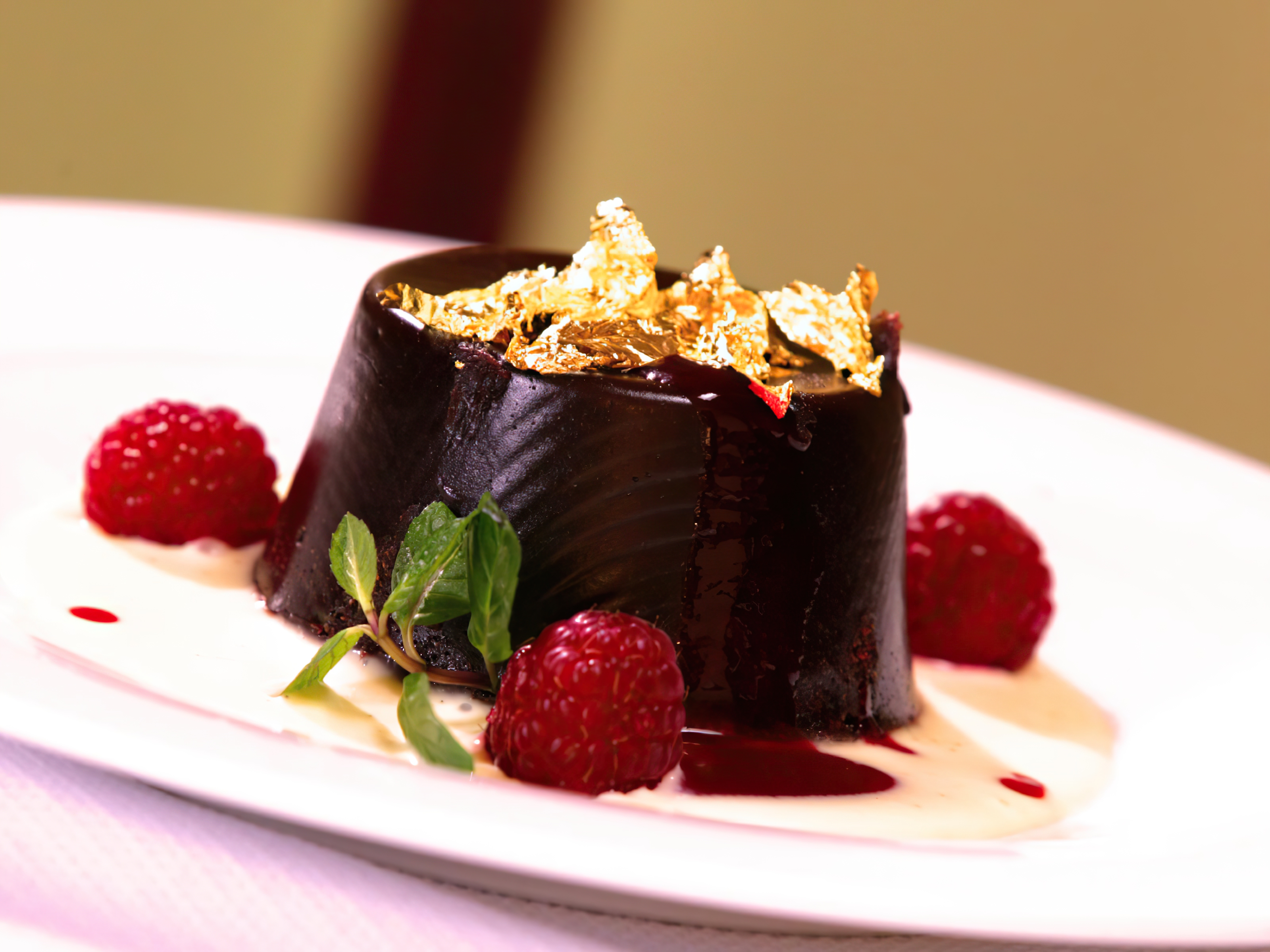 Decadent Chocolate Delight with Raspberries – HD Food Wallpaper