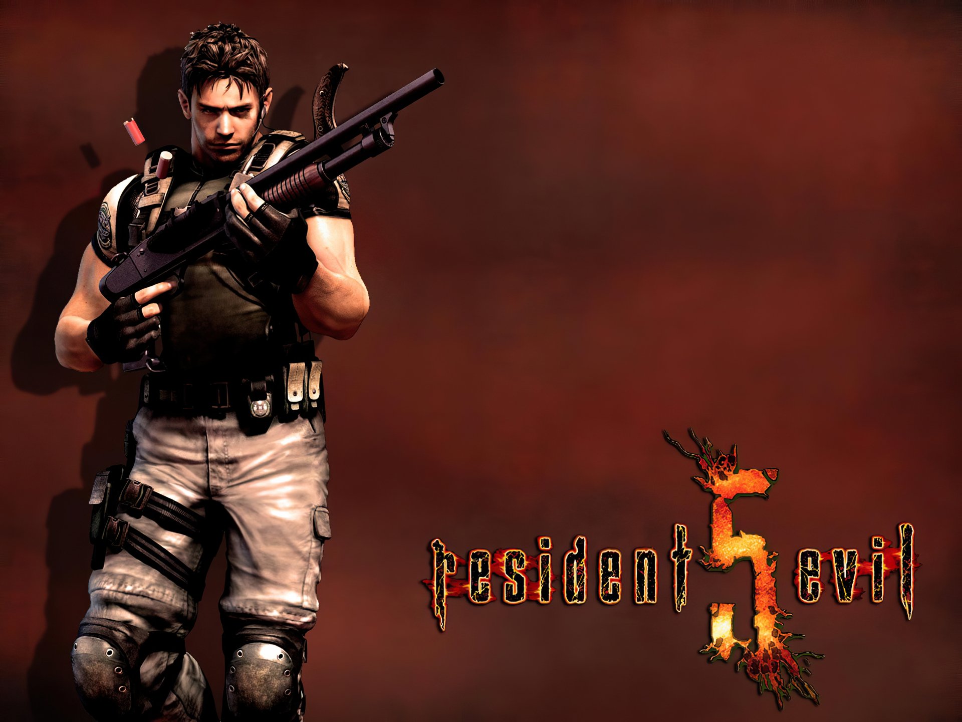 Resident Evil 5 HD Wallpaper: Intense Action from the Classic Video Game