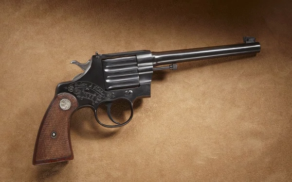 HD Wallpaper: Colt Revolver and Knife on a Rustic Background