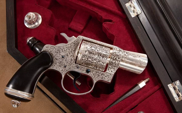 HD Wallpaper: Colt Revolver and Knife on a Rustic Background