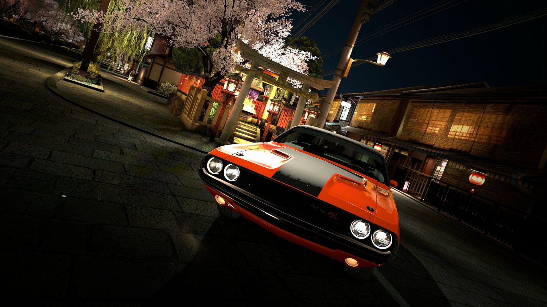 Dodge Muscle Car Night Drive - HD Wallpaper