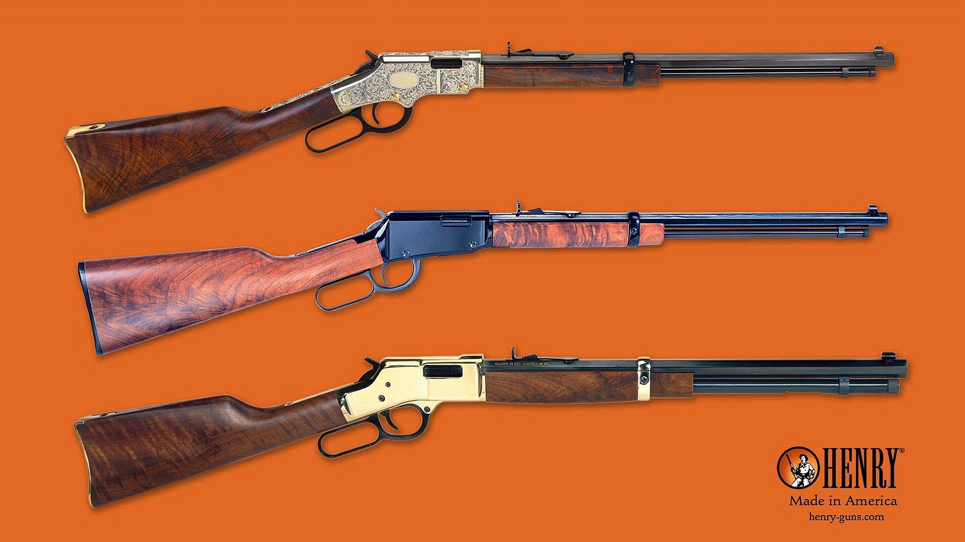 Classic Precision: HD Wallpaper of Iconic Man-Made Rifles
