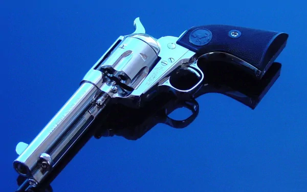 HD Wallpaper: Colt Revolver and Knife on a Rustic Background