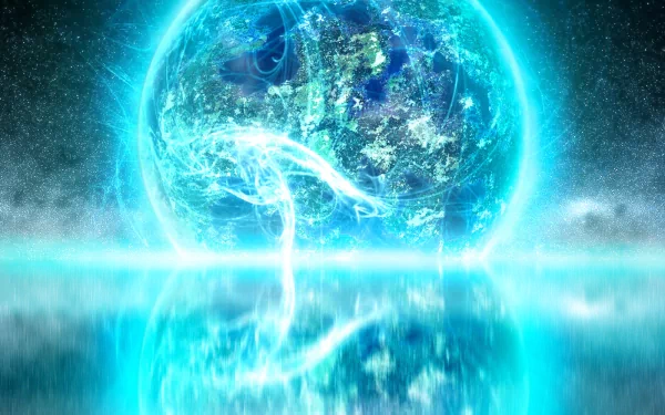 Sci-Fi Planet Rise HD Wallpaper by Tobias Roetsch