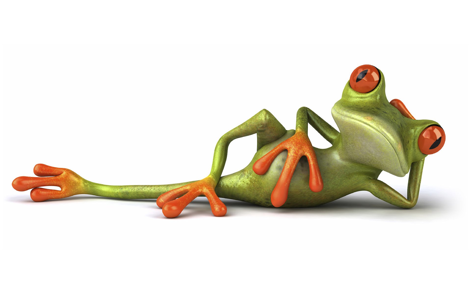 3D Artistic Frog HD Wallpaper – Vibrant Digital Art Masterpiece
