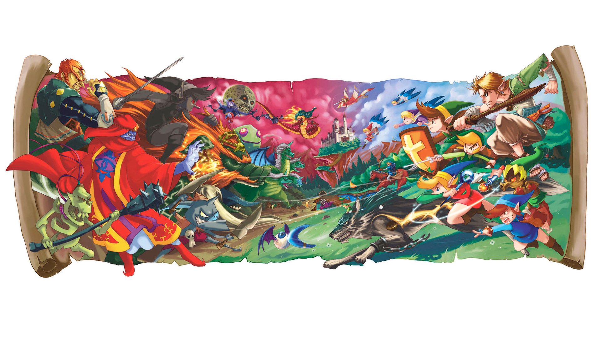 Epic Zelda HD Wallpaper: Legendary Video Game Battle Scene