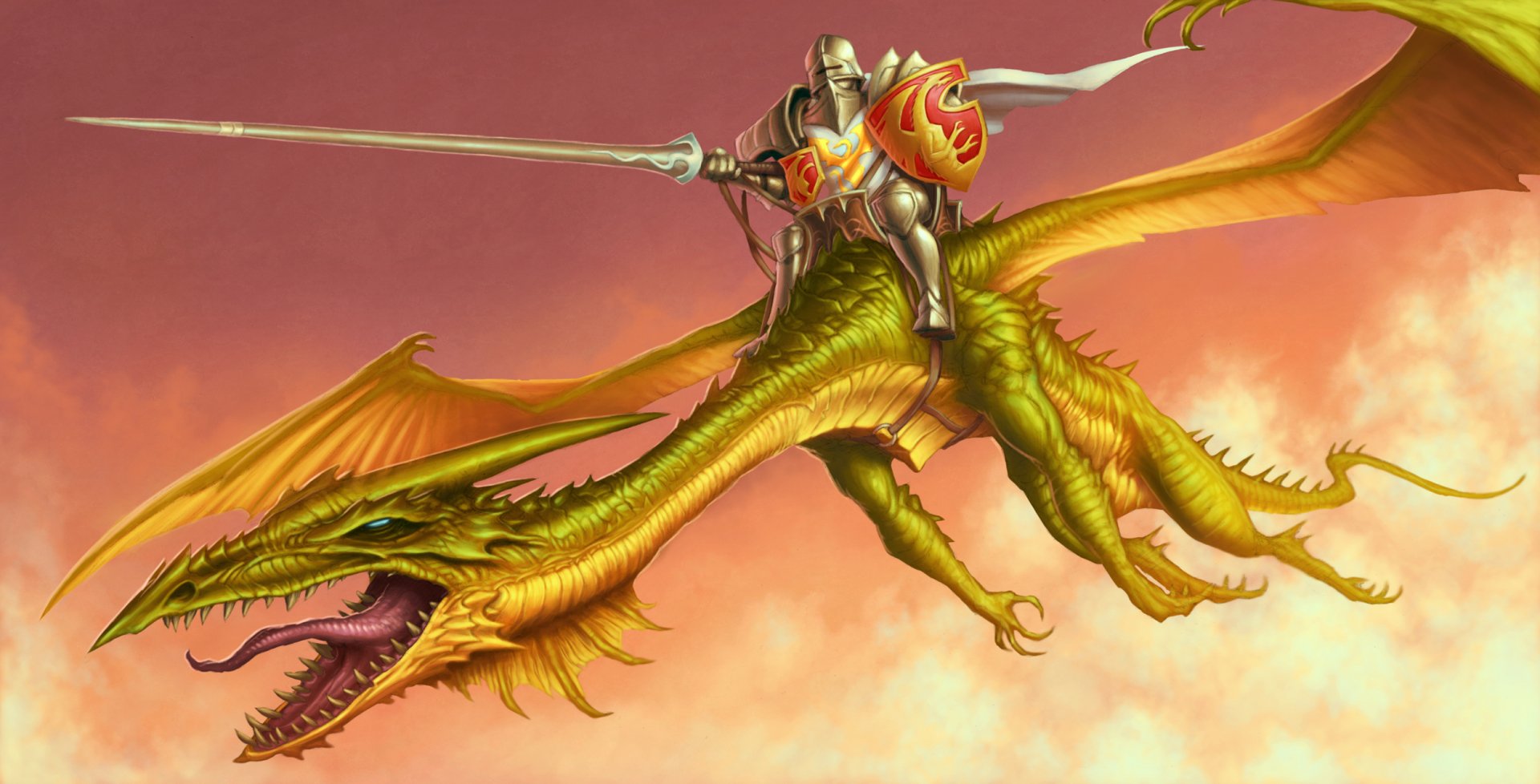 Epic Dragon Rider: Fantasy HD Wallpaper