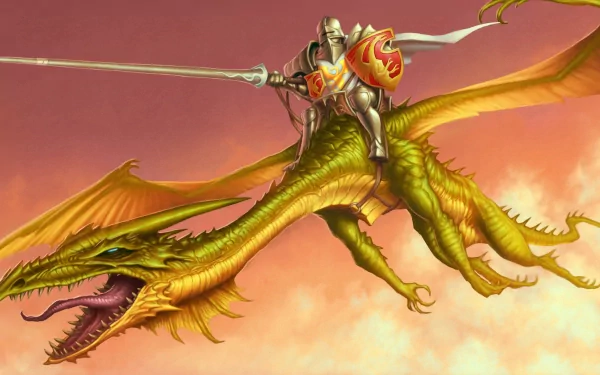 Epic Dragon Rider Battle HD Wallpaper by David Gaillet