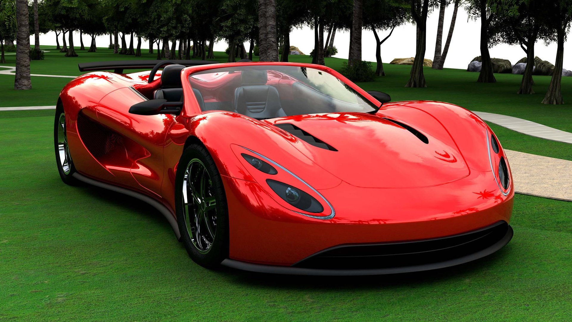 Ronn Scorpion HD Wallpaper – Sleek Red Supercar in Action