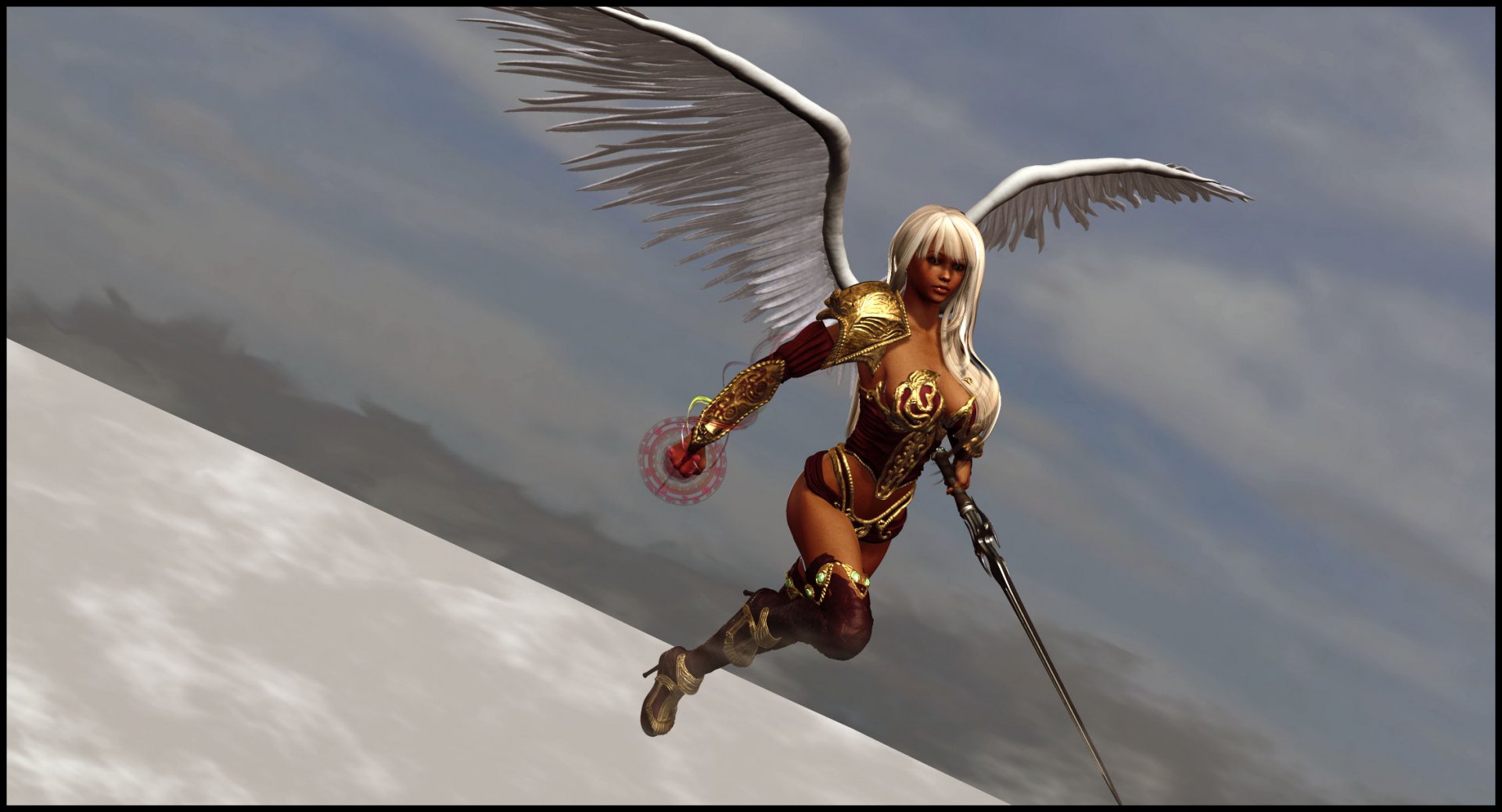 Download Fantasy Angel Warrior HD Wallpaper