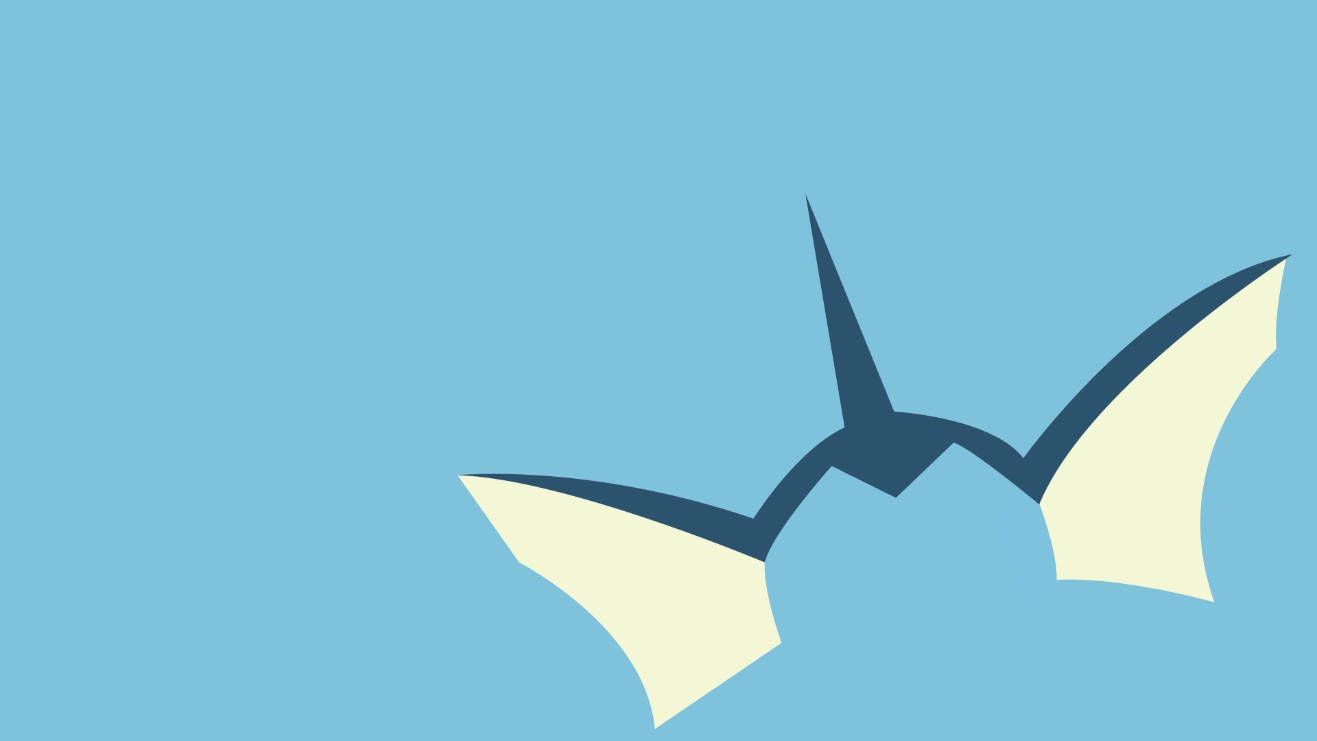 Vaporeon Minimalist HD Wallpaper – Sleek Water Eeveelution Art