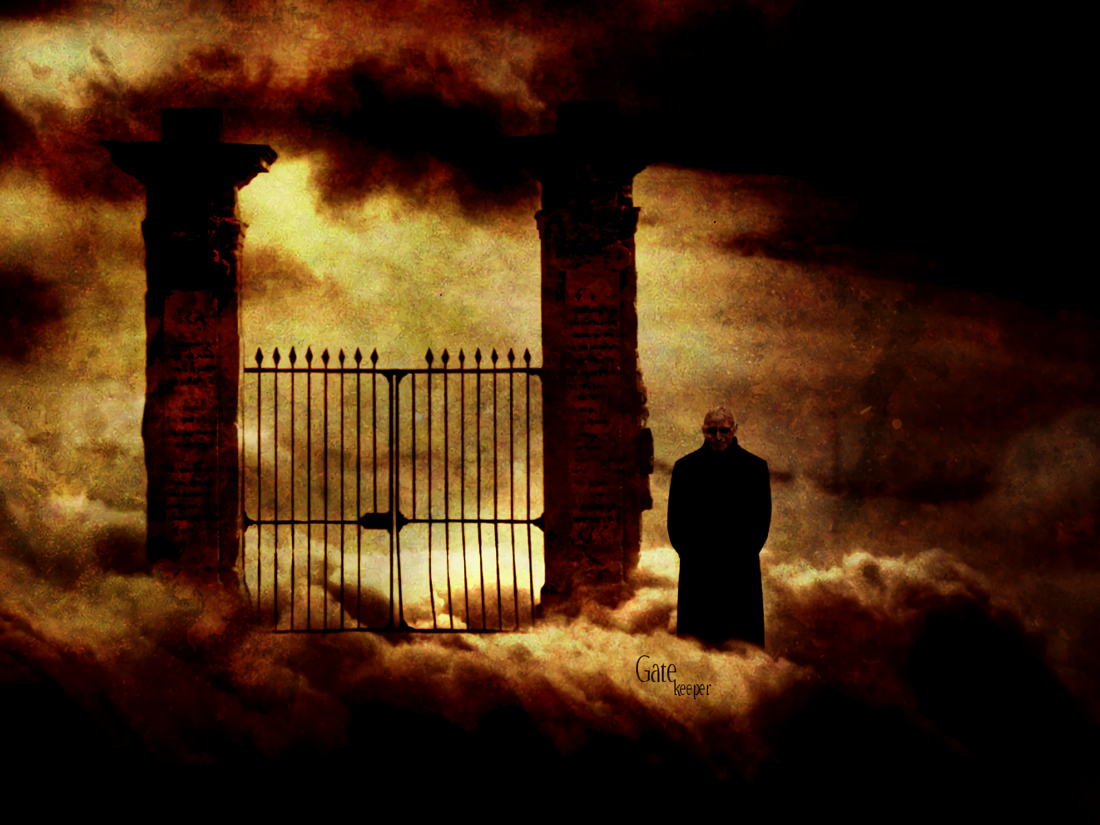 Download Dark Men Gate Wallpaper
