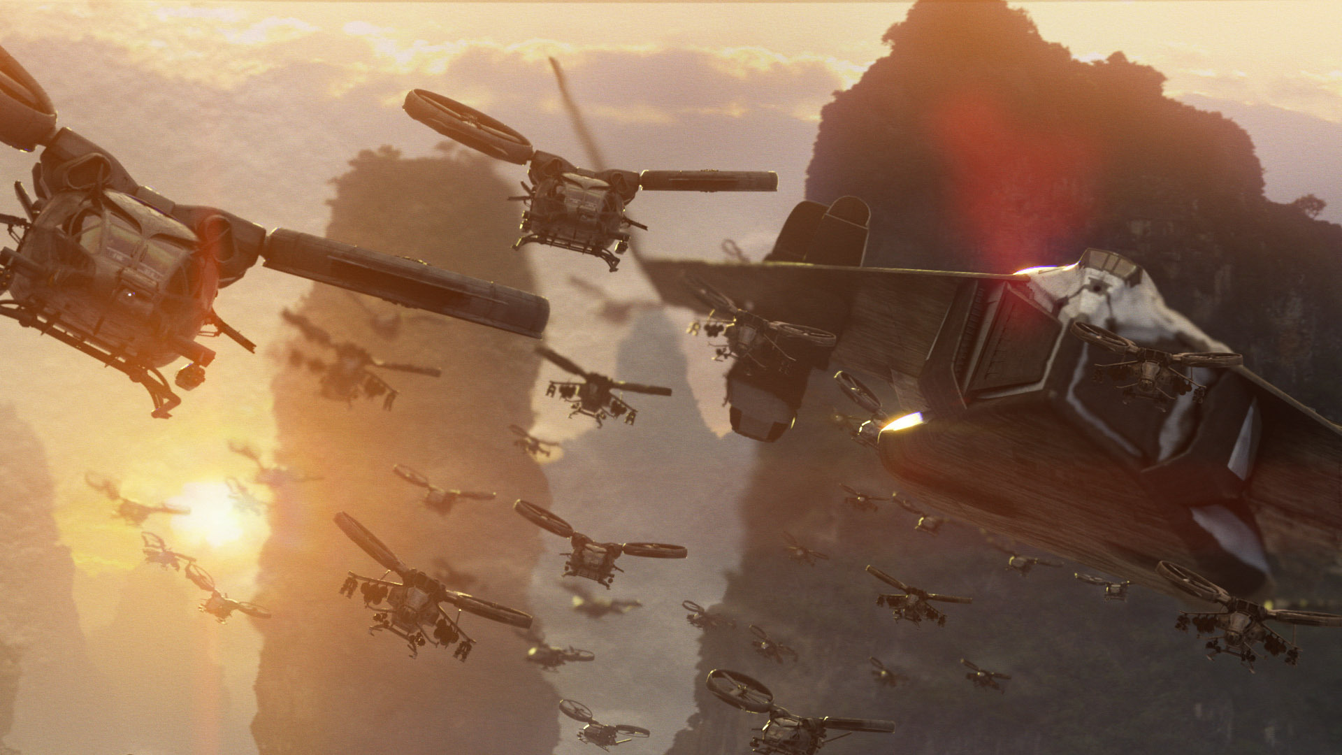 Avatar HD Wallpaper: Epic Aerial Battle in Pandora's Sky