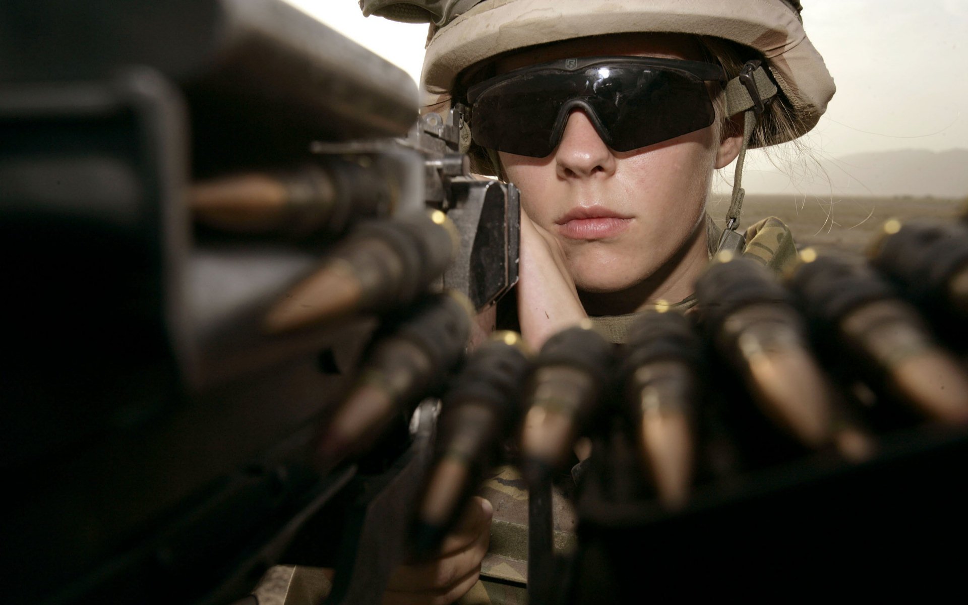 Empowered Warriors: HD Wallpaper of Girls & Guns in Military