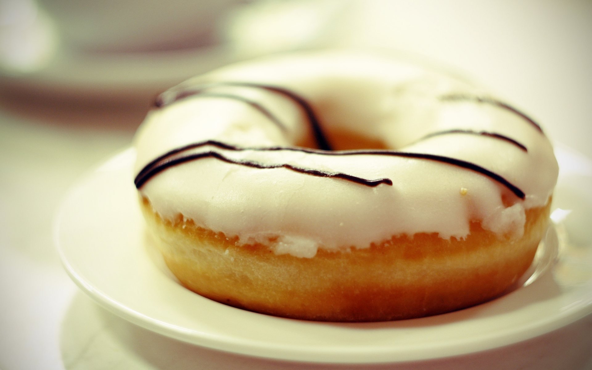 HD Delight: Classic White Glazed Doughnut Treat