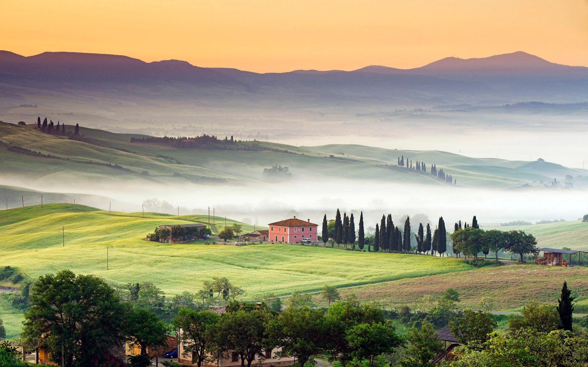 Morning Mist Over Rolling Hills — HD Nature Landscape Wallpaper ...