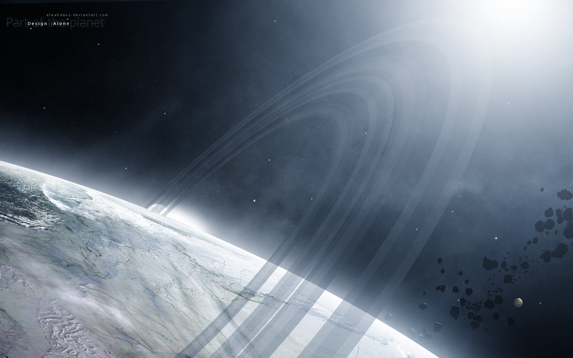 Download Sci Fi Planetary Ring HD Wallpaper