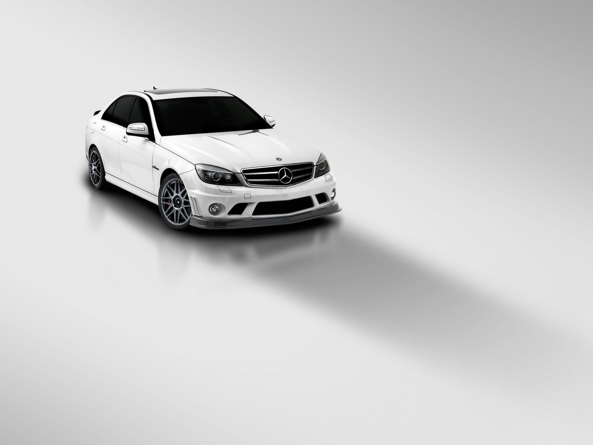 White Mercedes — Minimalist HD Vehicle Wallpaper | 1920x1440 ...
