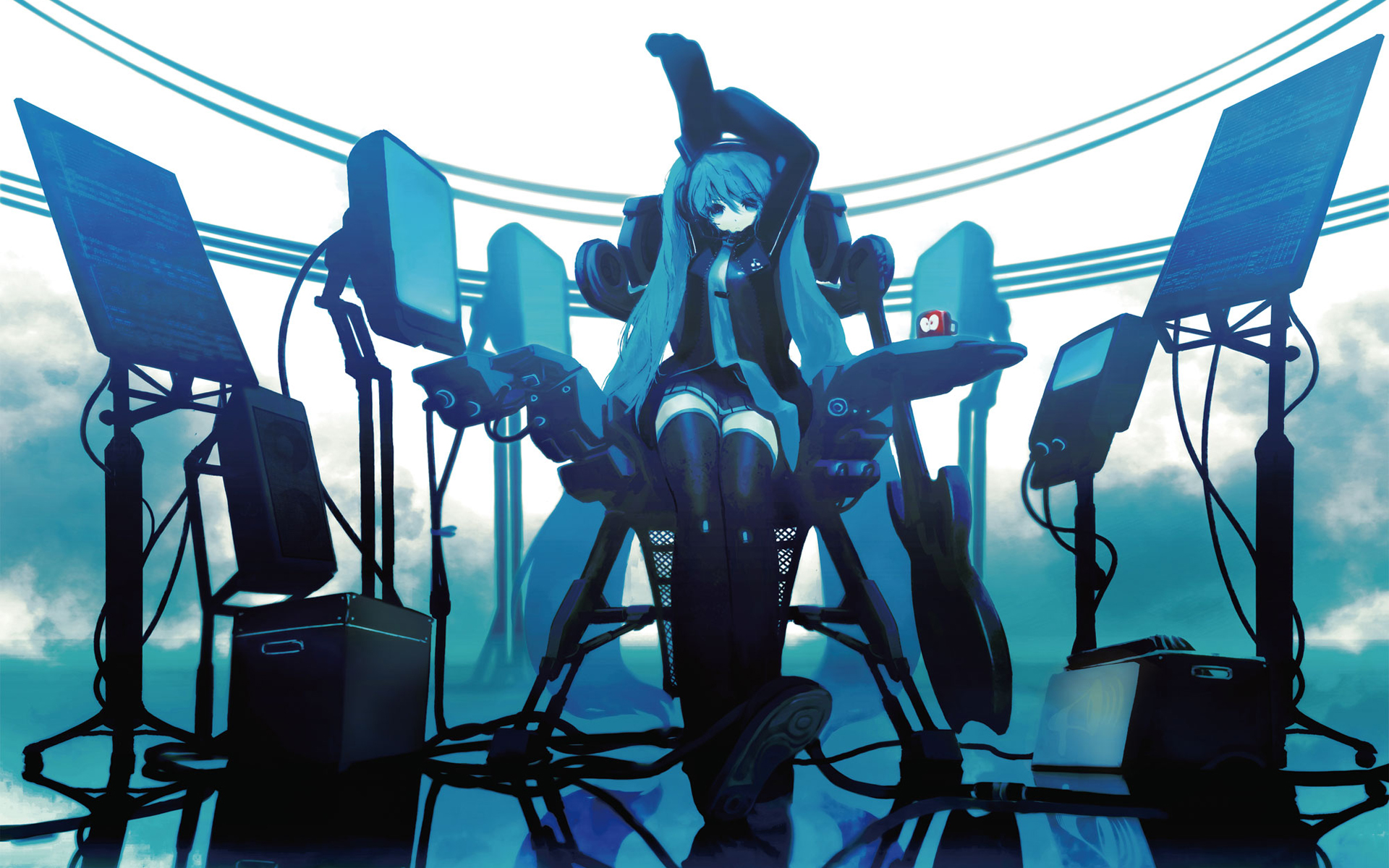 Hatsune Miku Blue Symphony – HD Vocaloid Anime Wallpaper