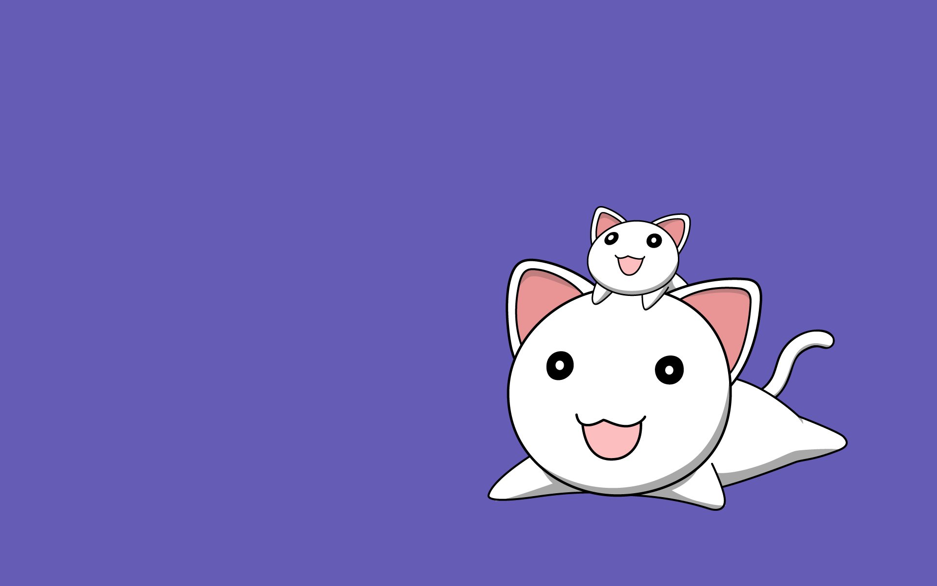 Azumanga Daioh Anime Cat HD Wallpaper – Adorable Duo on Purple ...