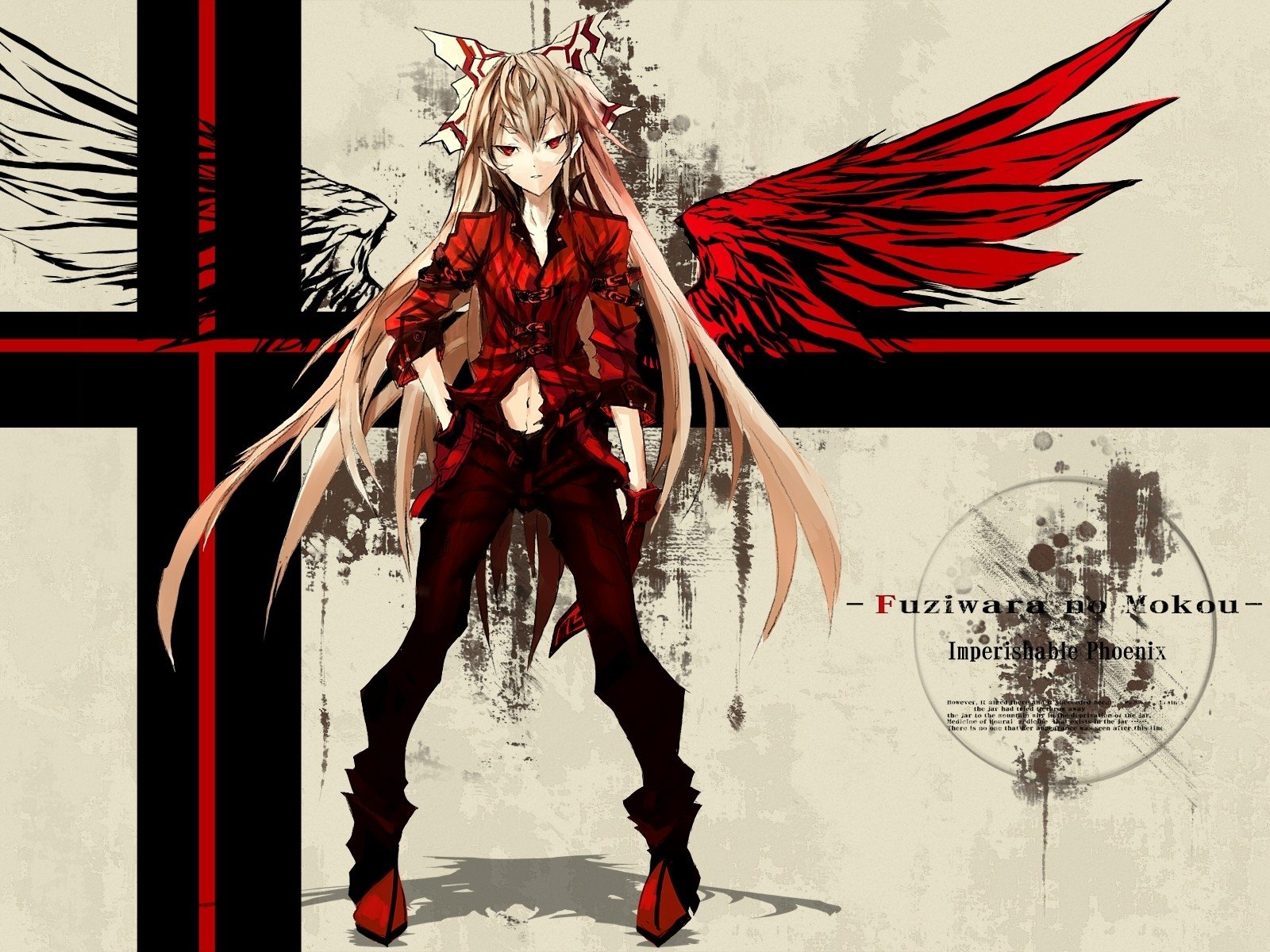 Fiery Fujiwara no Mokou – HD Touhou Anime Wallpaper Spotlight