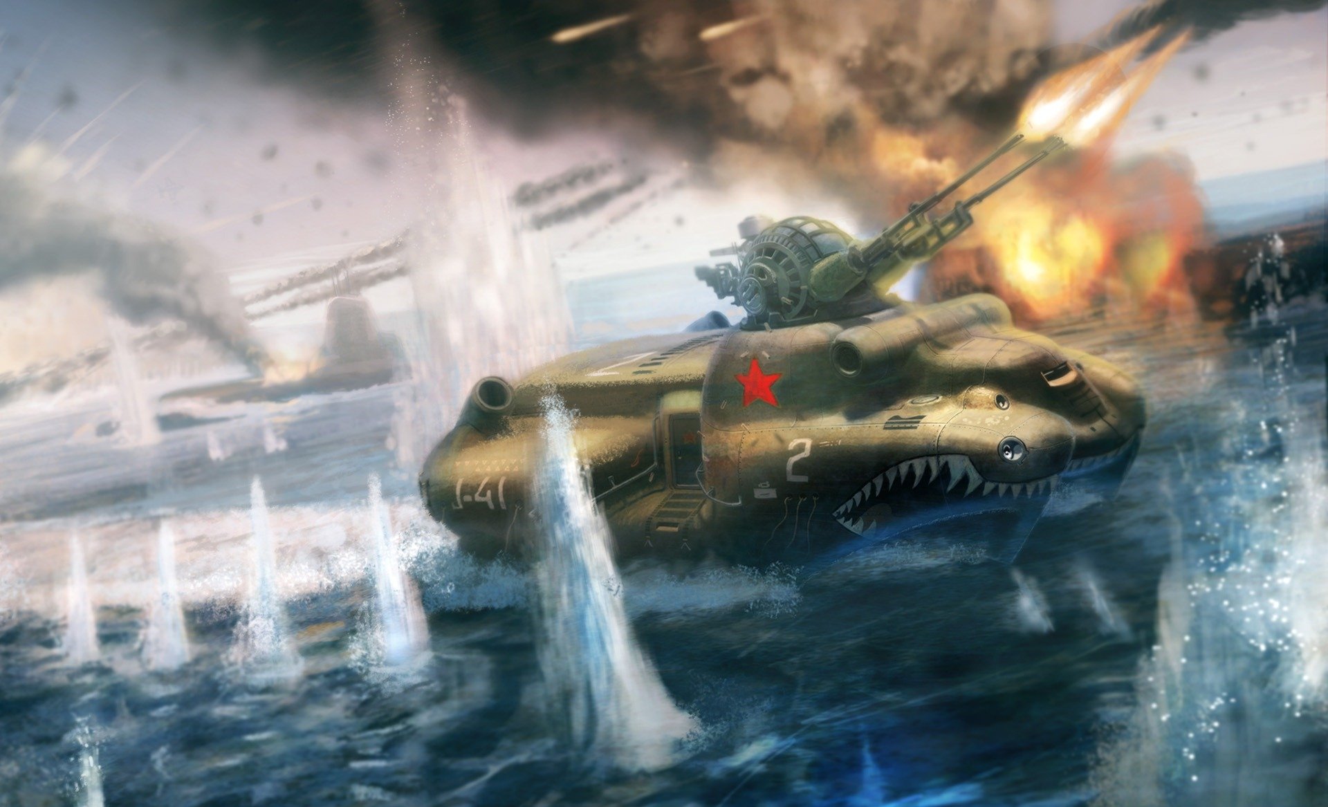 Command & Conquer: Shark Tank Assault — HD Wallpaper