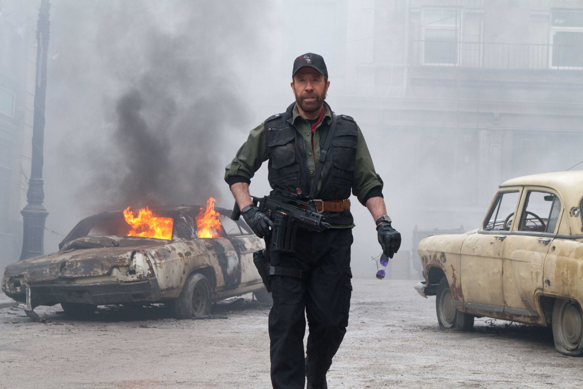Chuck Norris as Booker | The Expendables 2 4K Ultra HD Wallpaper