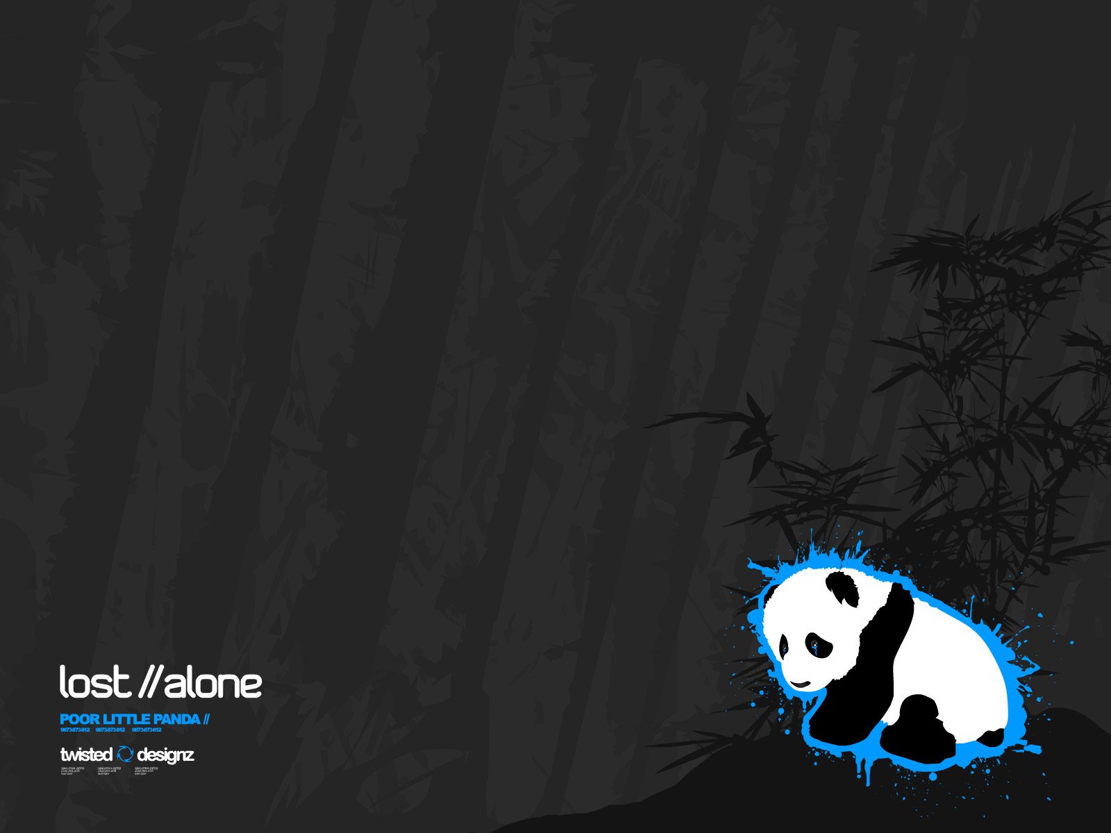 Lost Alone: HD Panda Wallpaper