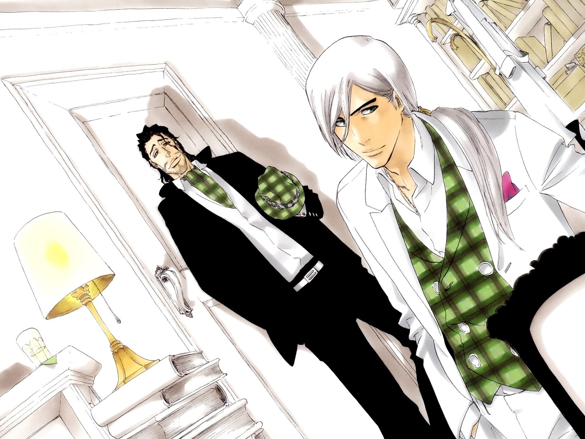 Download Shunsui Kyōraku Jūshirō Ukitake Anime Bleach HD Wallpaper