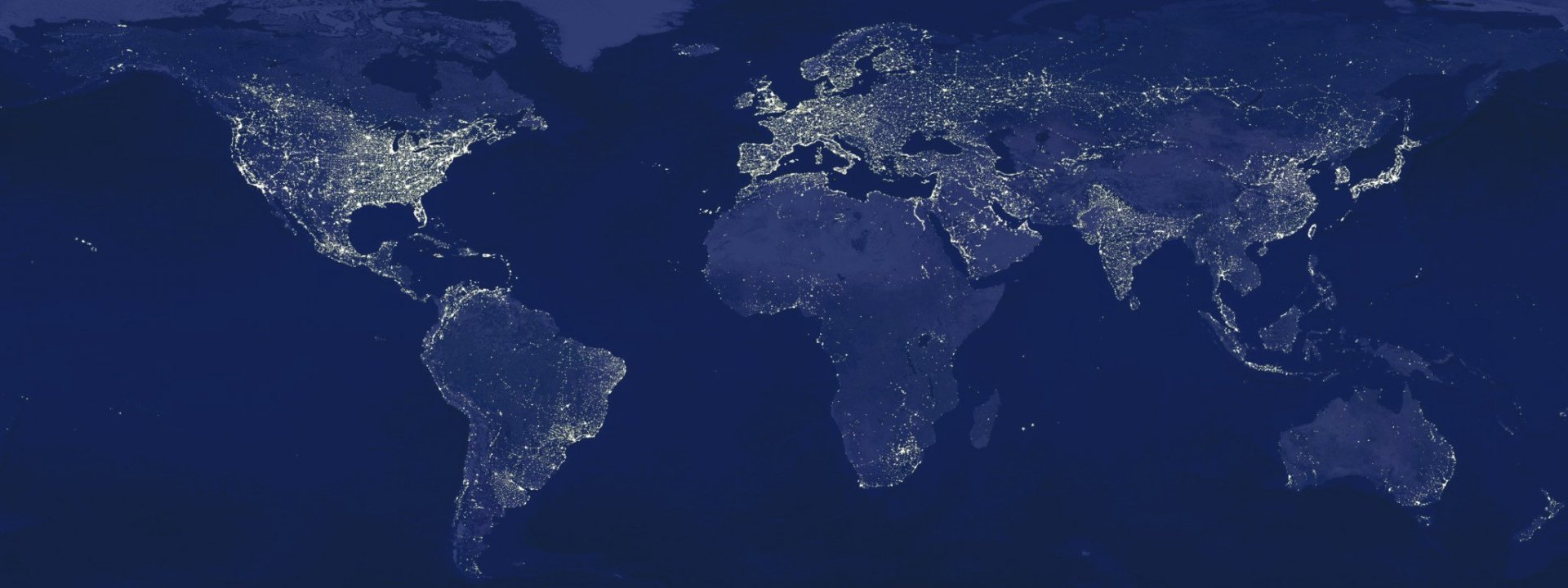 Stunning World Map HD Wallpaper: Illuminated Night View