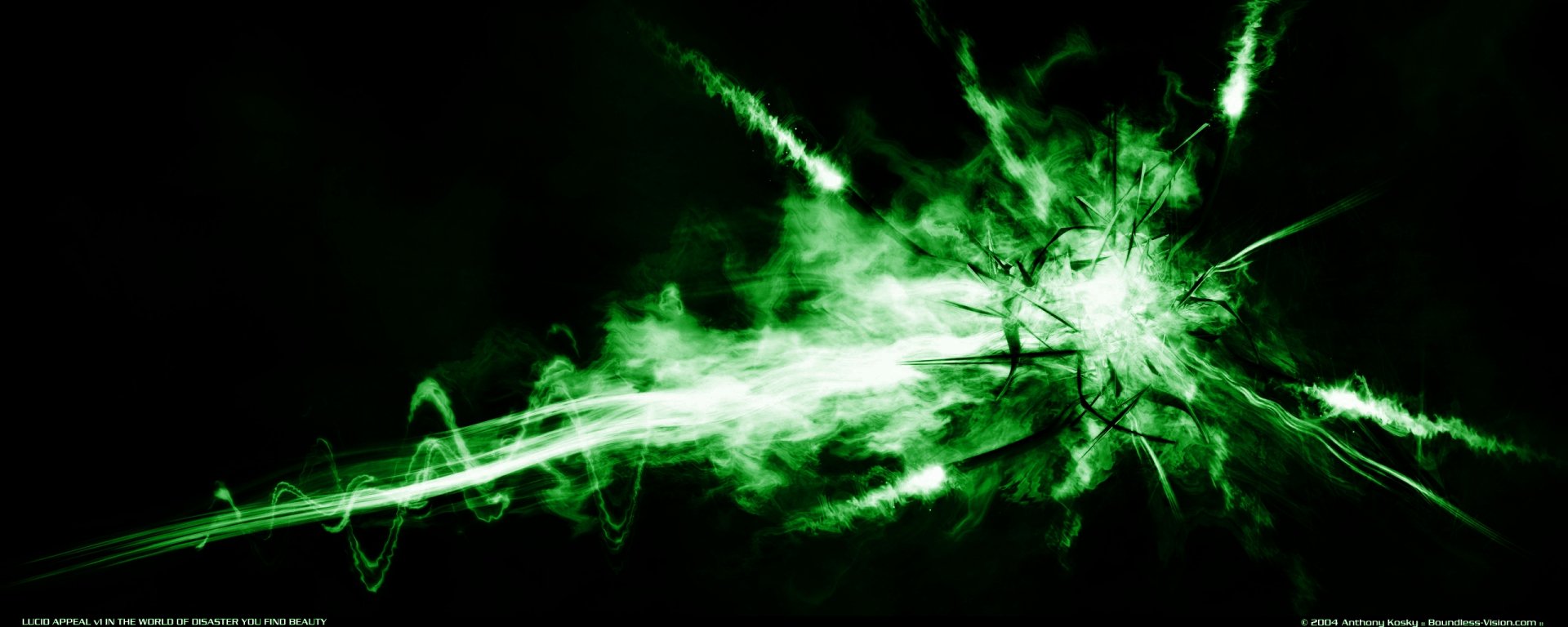 Download Explosion Abstract Green Abstract Green Wallpaper