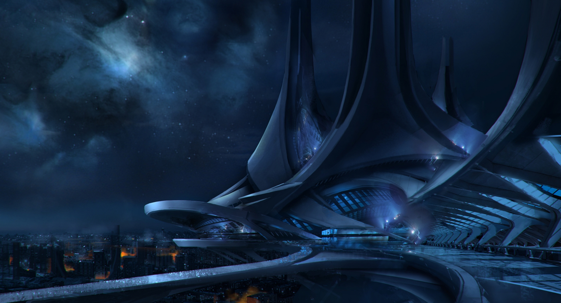 Mass Effect HD Wallpaper: Epic Sci-Fi Gaming Universe View