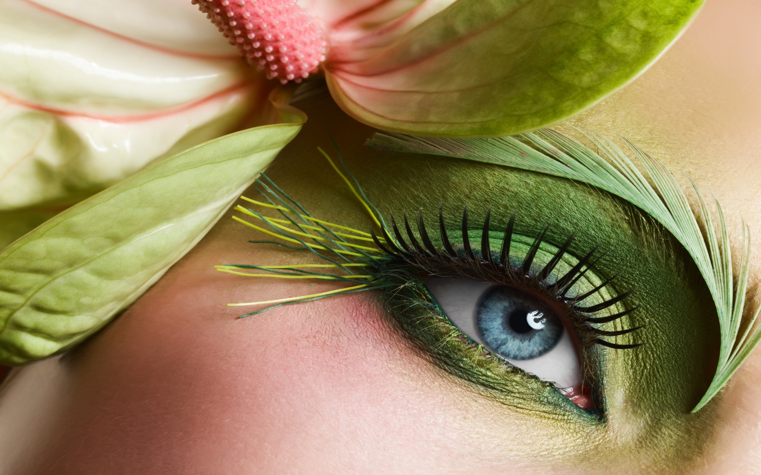 Enchanting Woman’s Eye | HD Nature-Inspired Beauty Wallpaper