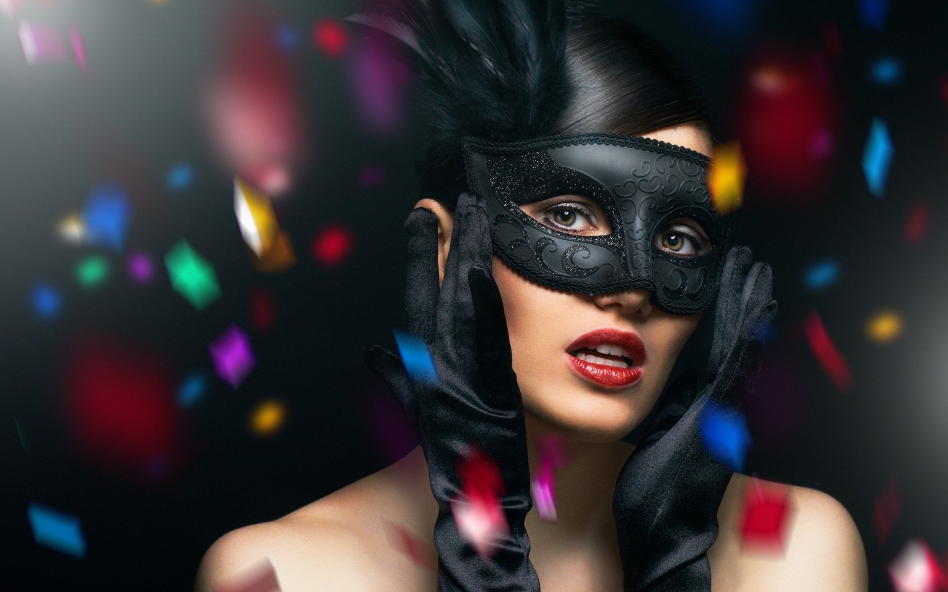 Mystique in Focus: HD Masked Elegance Photography Wallpaper