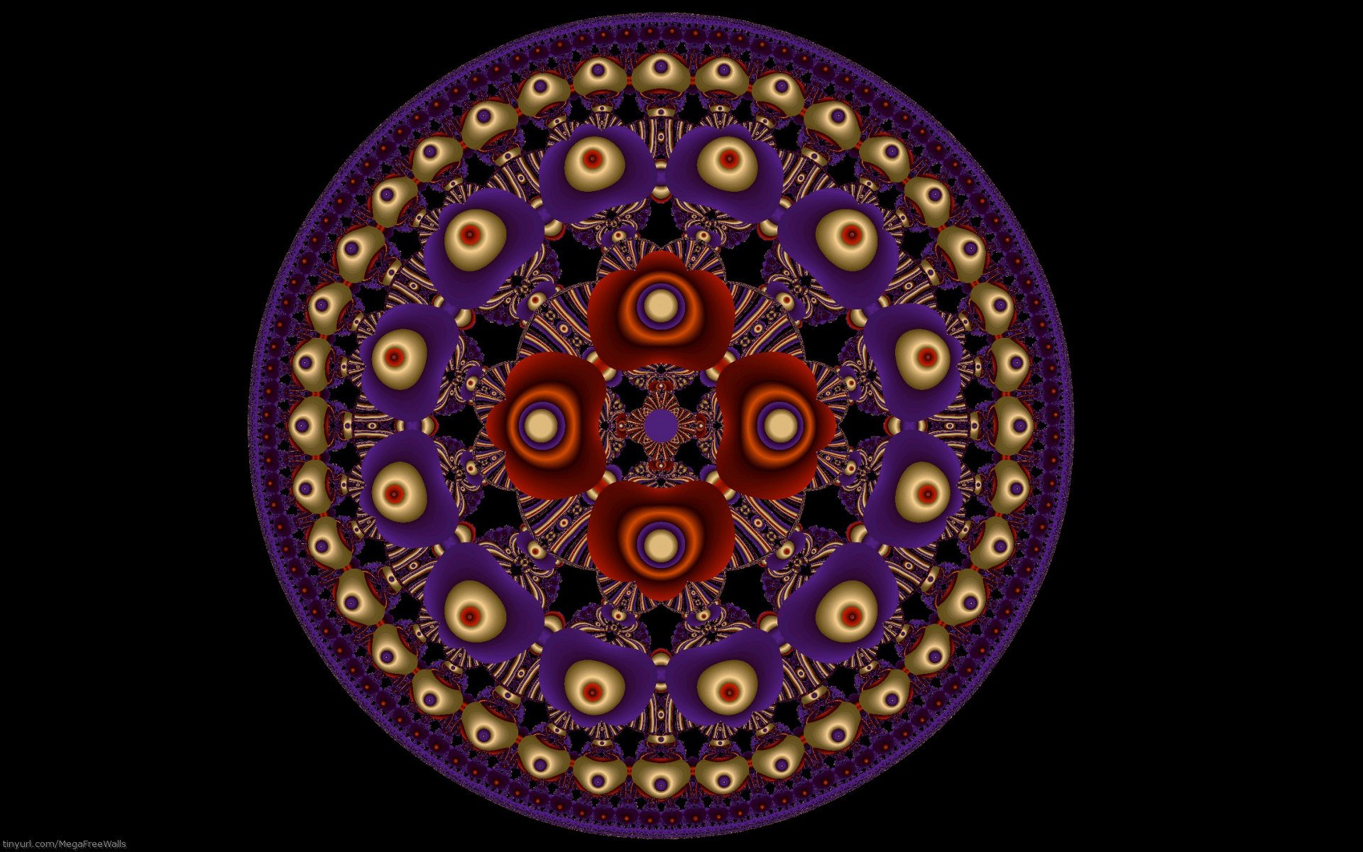 Download Purple Circle Abstract Fractal HD Wallpaper