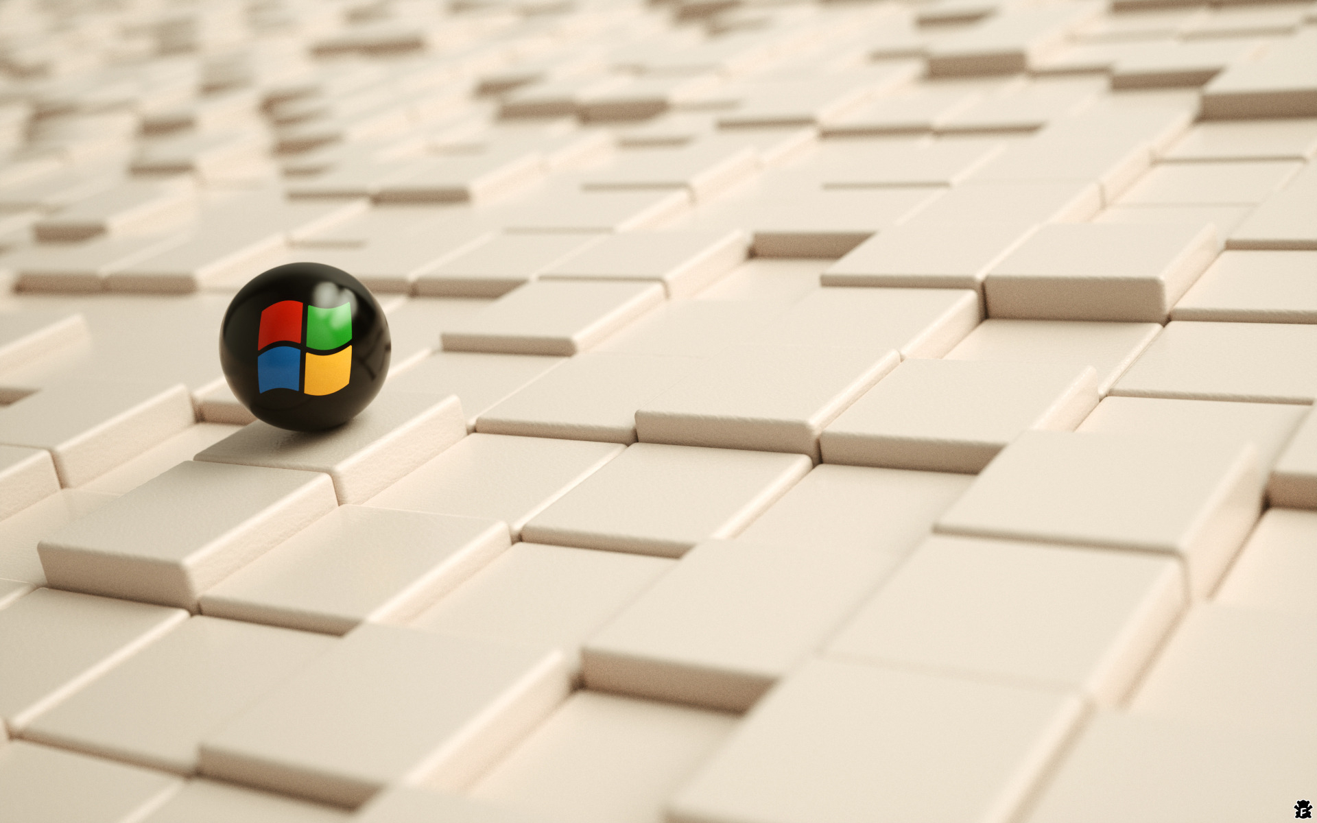 Windows Tech Sphere: HD Digital Mosaic Wallpaper