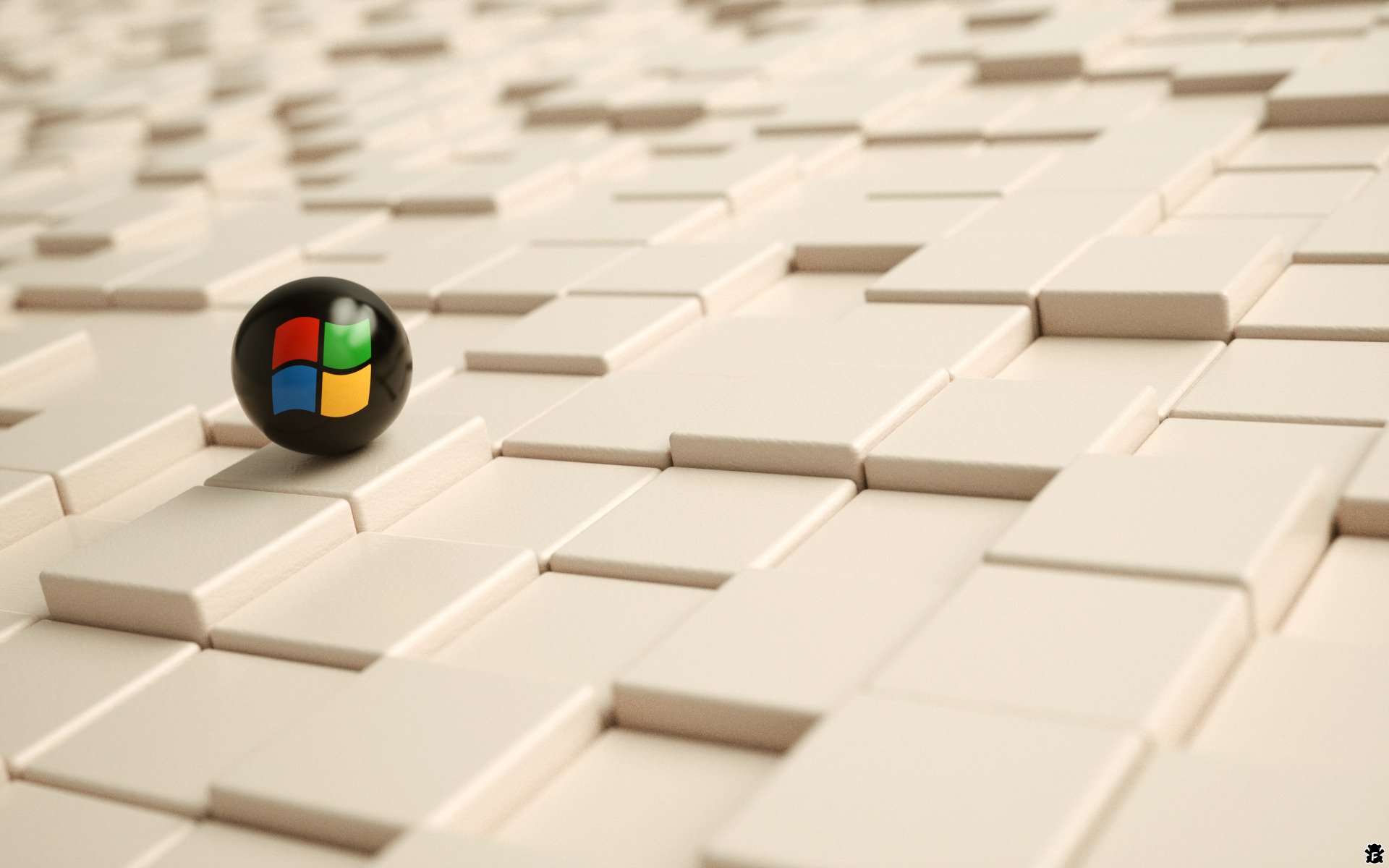 Windows Tech Sphere: HD Digital Mosaic Wallpaper