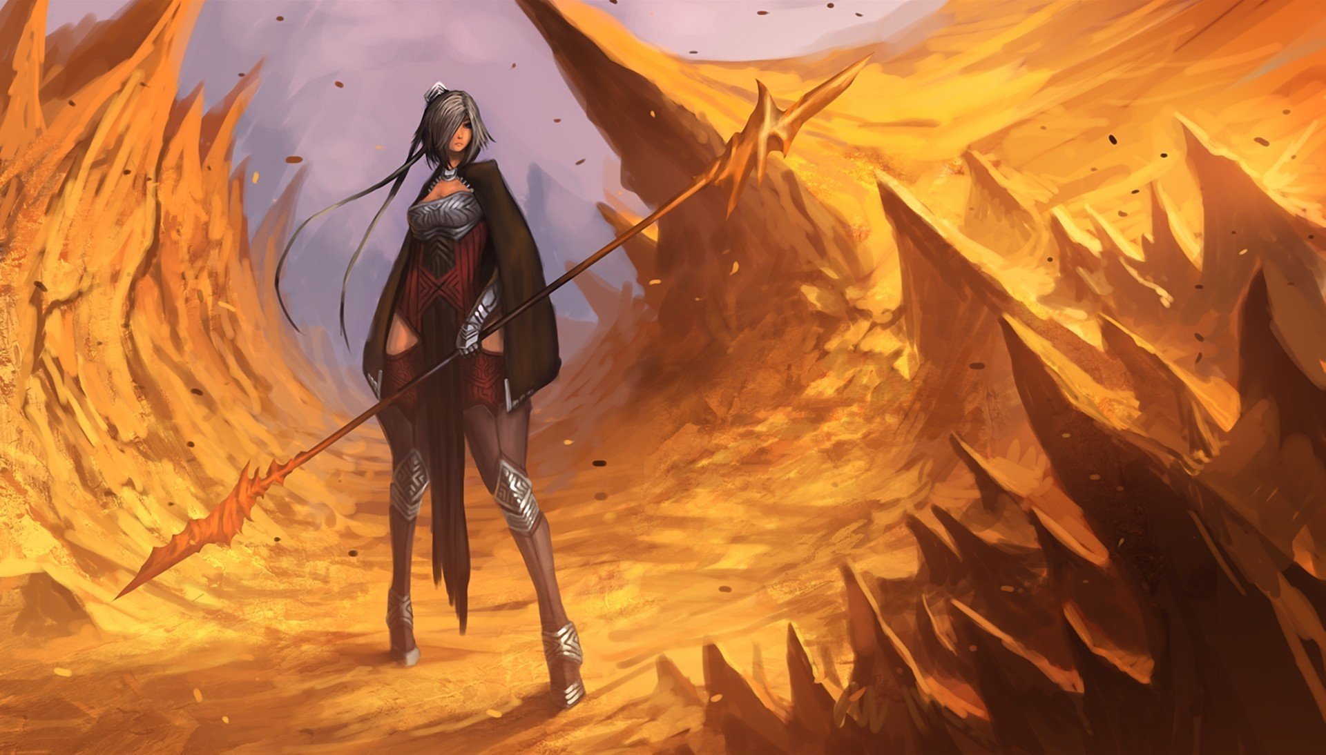 Fantasy Woman Warrior HD: The Fiery Spear Guardian