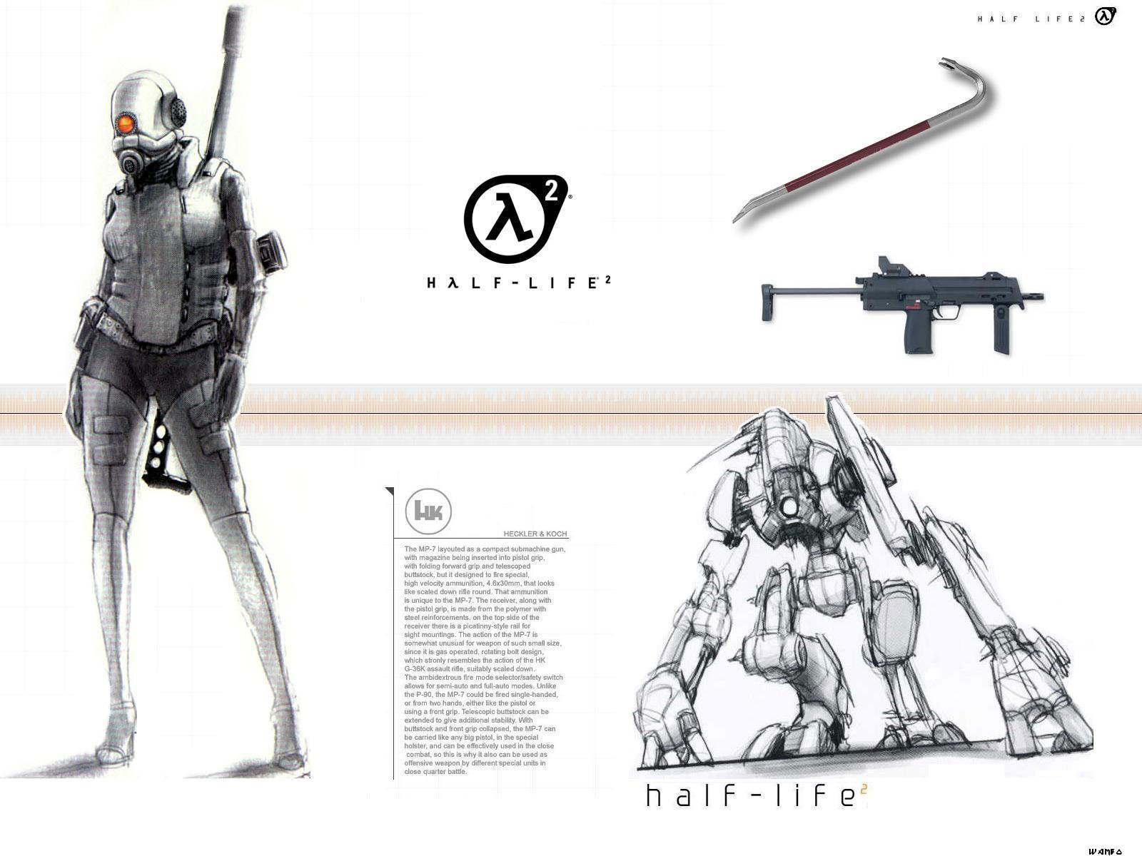 Half-Life 2 HD Wallpaper: Iconic Characters and Weapons Unleashed