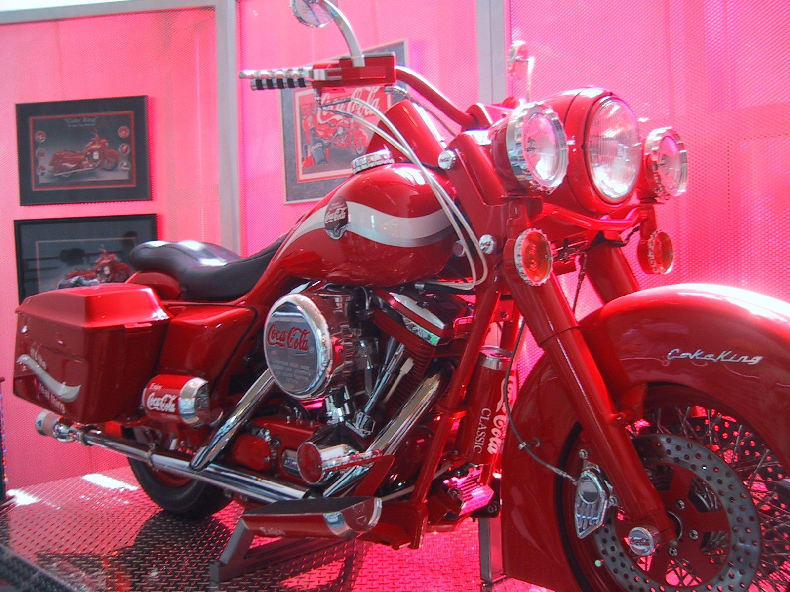 Vibrant Coca Cola Motorcycle HD Wallpaper