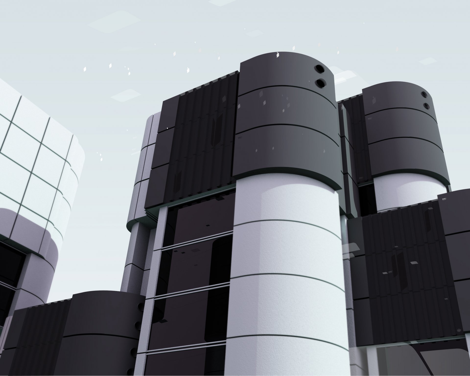 Sleek Cylindrical Towers — Artistic Building HD Wallpaper | 2500x2000 ...