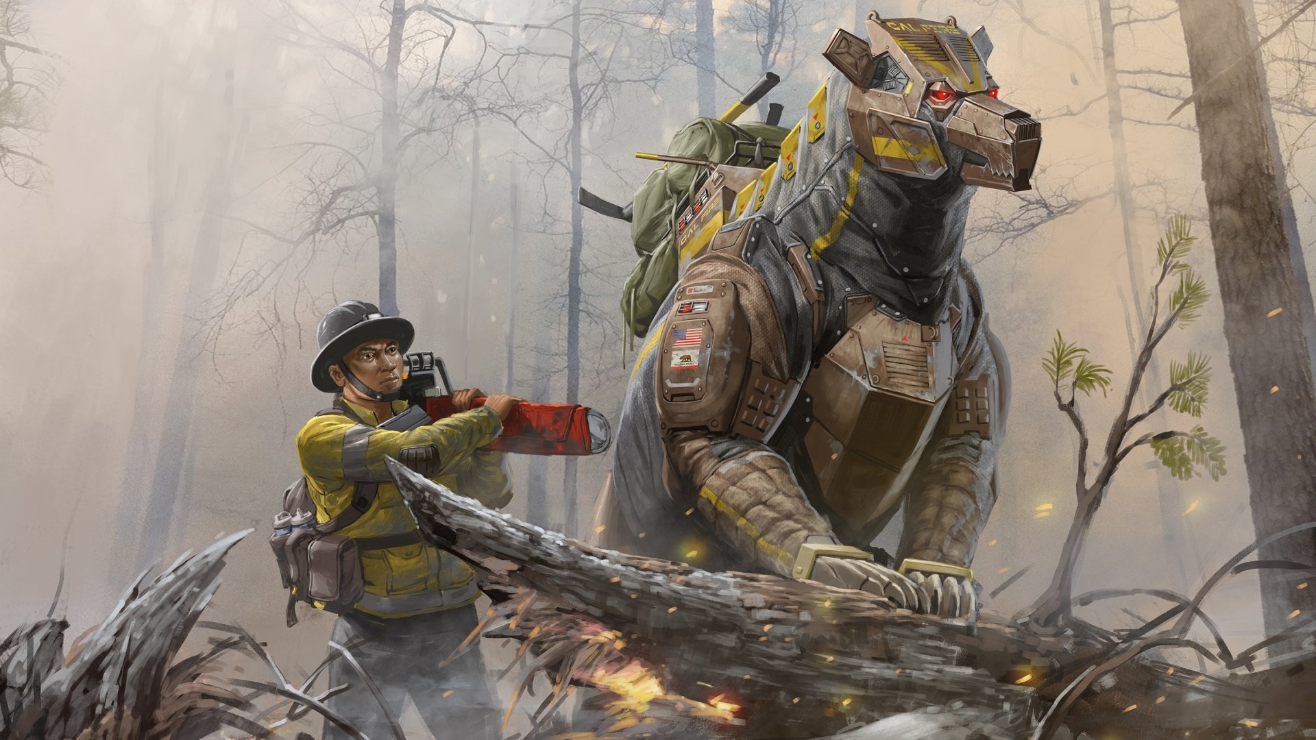 Download Sci Fi Robot HD Wallpaper by Robert Chew