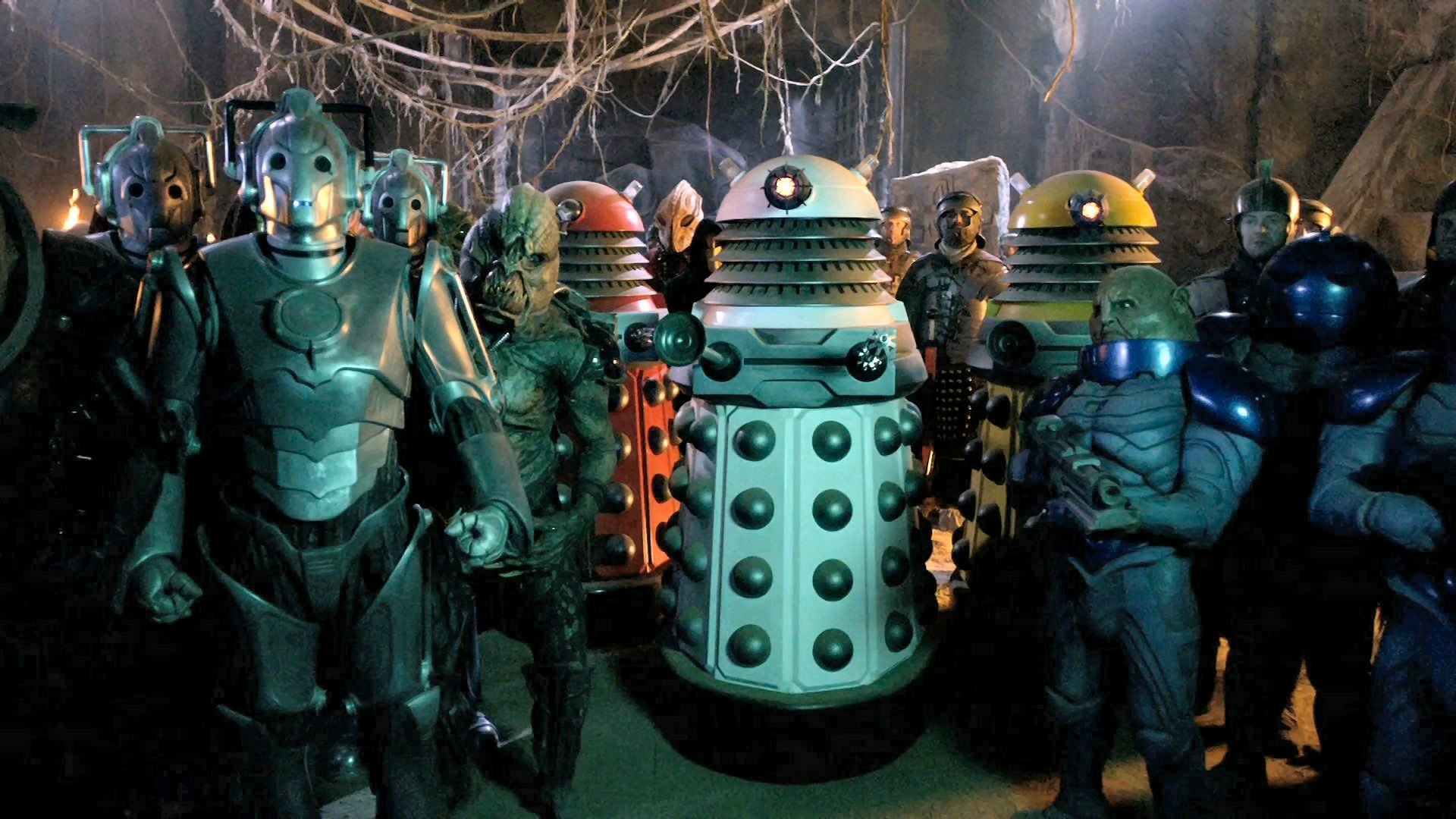 Epic Doctor Who 2005 HD Wallpaper: Daleks & Cybermen Showdown